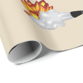 Fire Extinguisher Putting Out Fire Glossy Wrapping Wrapping Paper | Zazzle