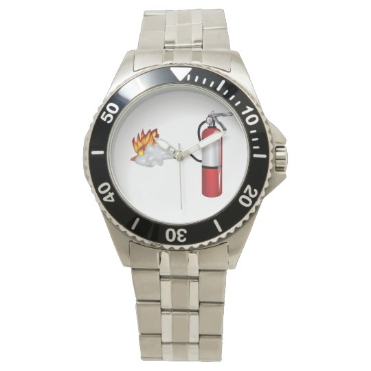 Fire Extinguisher Putting Out Fire Watch | Zazzle.com