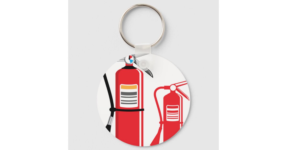 Fire extinguisher Vector Keychain | Zazzle