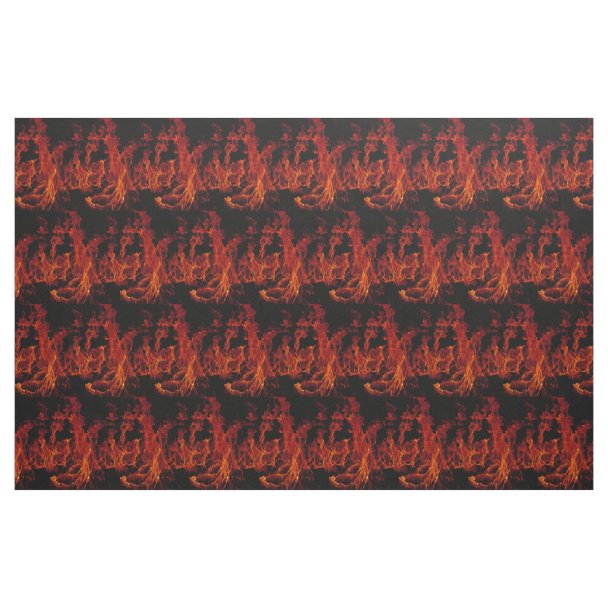 Fire and Flames Fabric | Zazzle