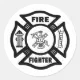 Fire Fighter Classic Round Sticker | Zazzle