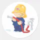 Fire Fighter Classic Round Sticker | Zazzle