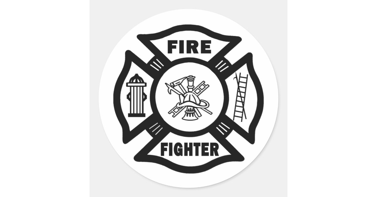 Fire Fighter Fire Dept Sticker | Zazzle