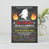 Fire Fighter Graduation Invitation | Zazzle