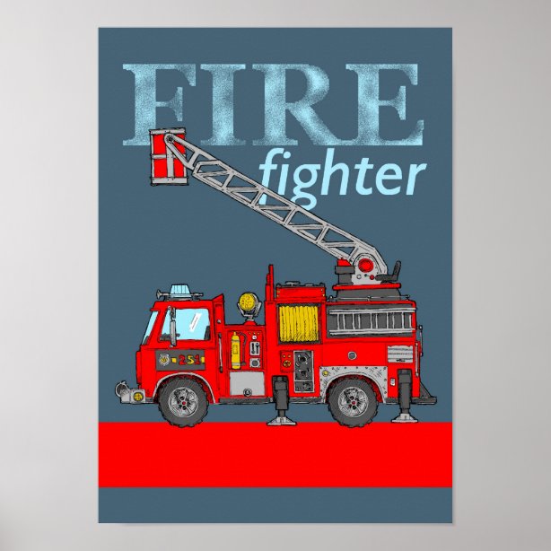 Fire Truck Art & Wall Décor | Zazzle
