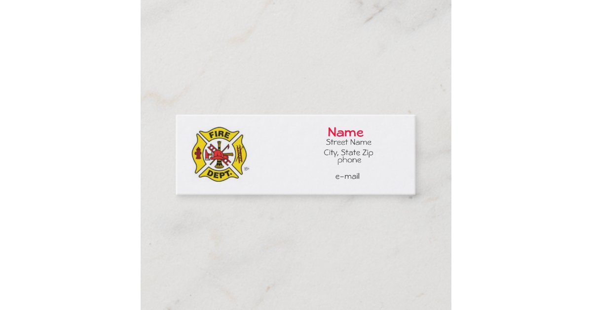 Fire Fighter Profile Card | Zazzle