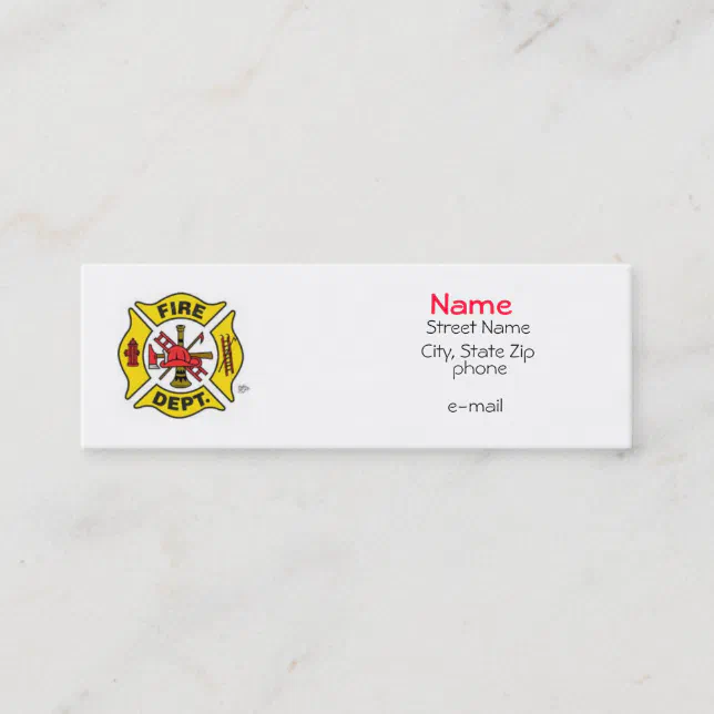 Fire Fighter Profile Card | Zazzle
