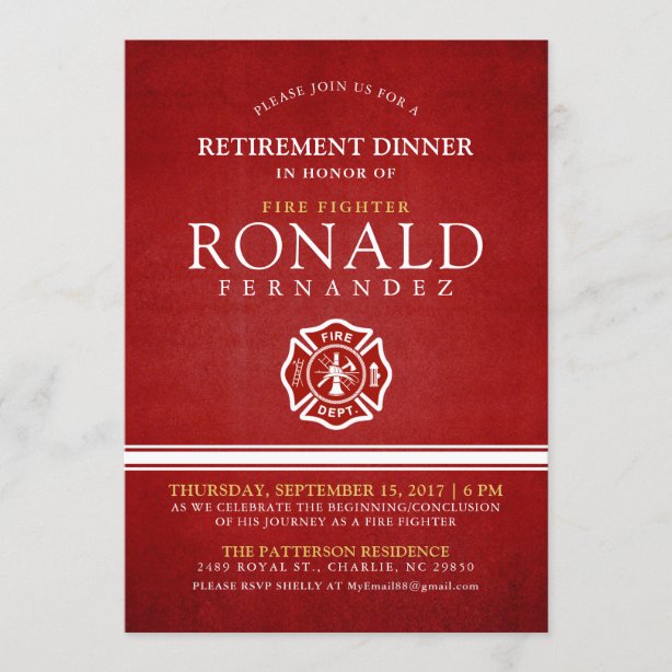 Firefighter Invitations | Zazzle