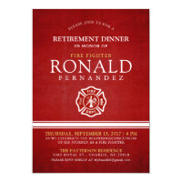 Firefighter Retirement Invitations | Zazzle