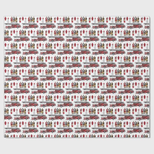Fire Fighter Wrapping Paper | Zazzle