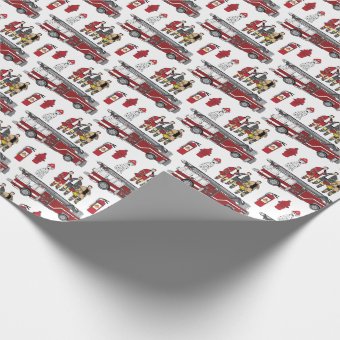 Fire Fighter Wrapping Paper | Zazzle
