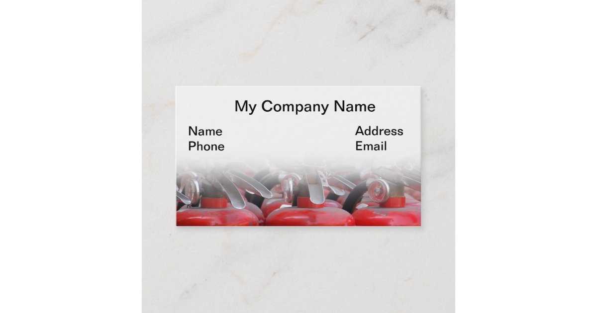 Fire Fighting and Fire Extinguishers Business Card | Zazzle