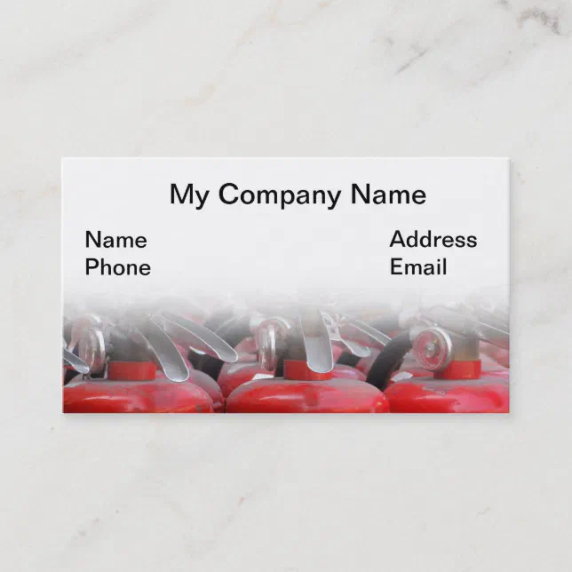 Fire Fighting and Fire Extinguishers Business Card | Zazzle