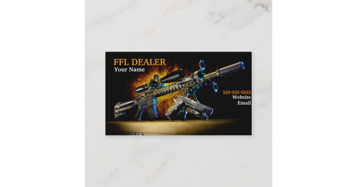 Fire Firearms Business Card Zazzle fire-firearms-business-card-zazzle