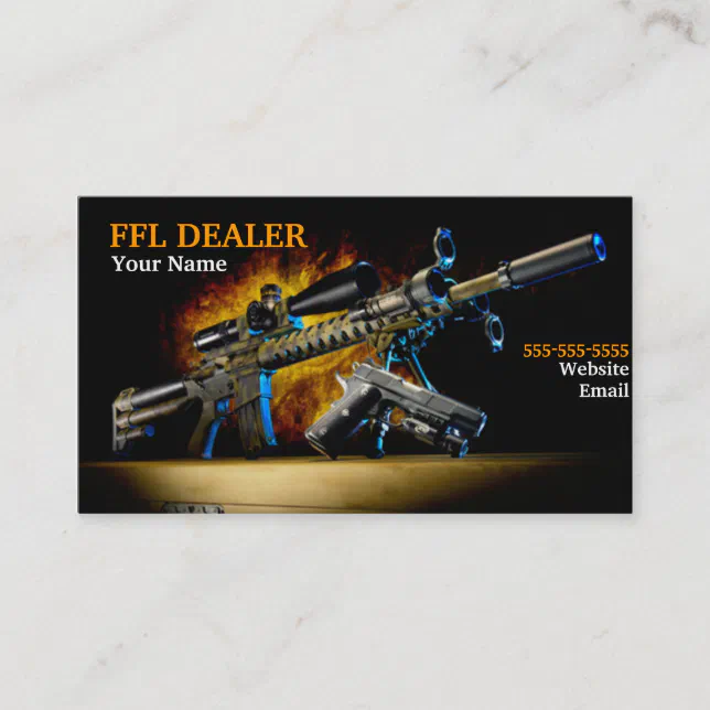 Fire Firearms Business card | Zazzle