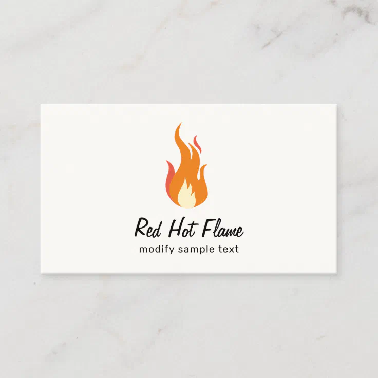 Fire Flame Logo Business Card | Zazzle