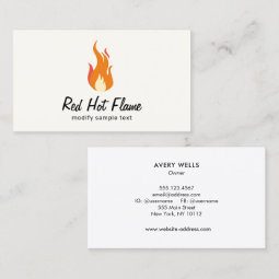 Fire Flame Logo Business Card | Zazzle