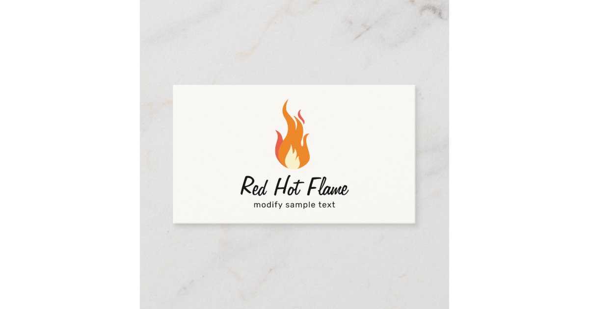 Fire Flame Logo Business Card | Zazzle