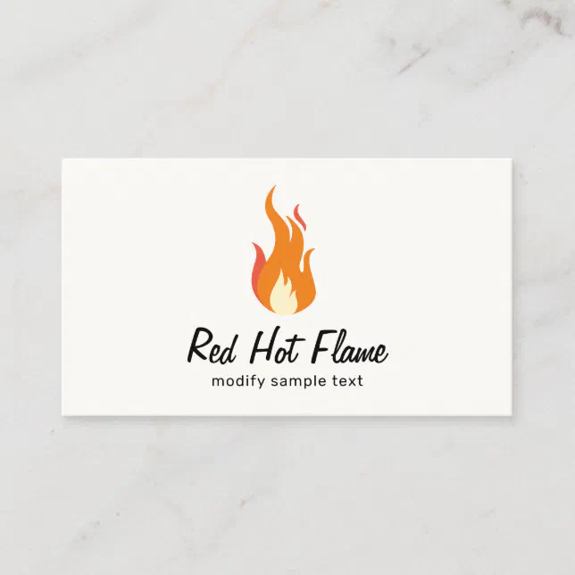 Fire Flame Logo Business Card | Zazzle