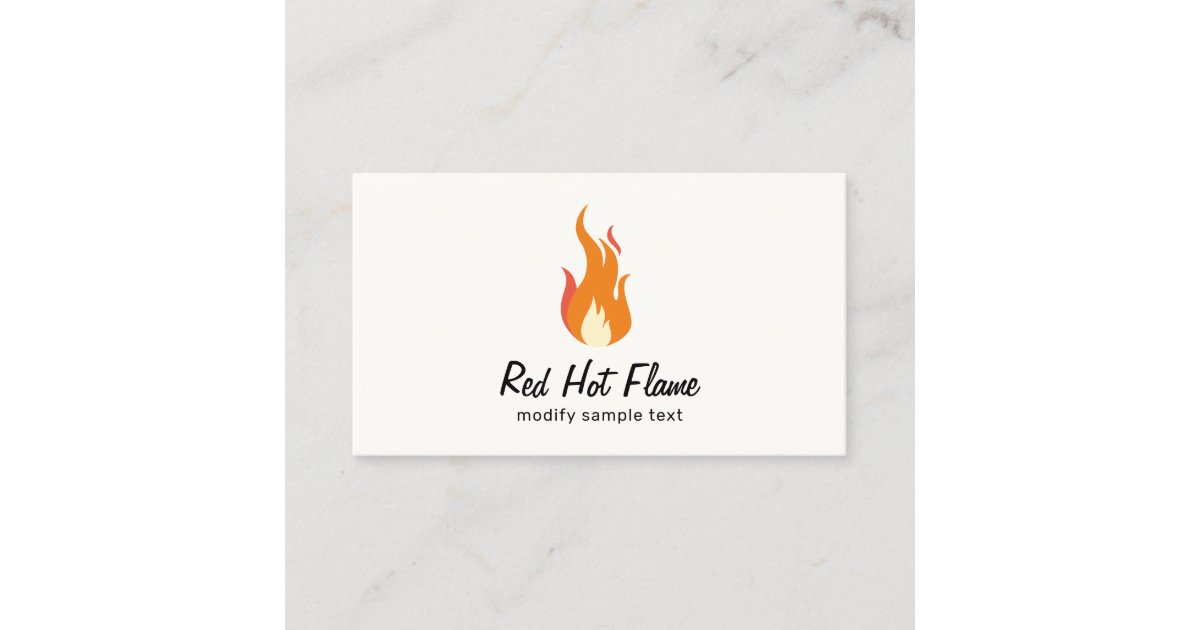 Fire Flame Logo Business Card | Zazzle