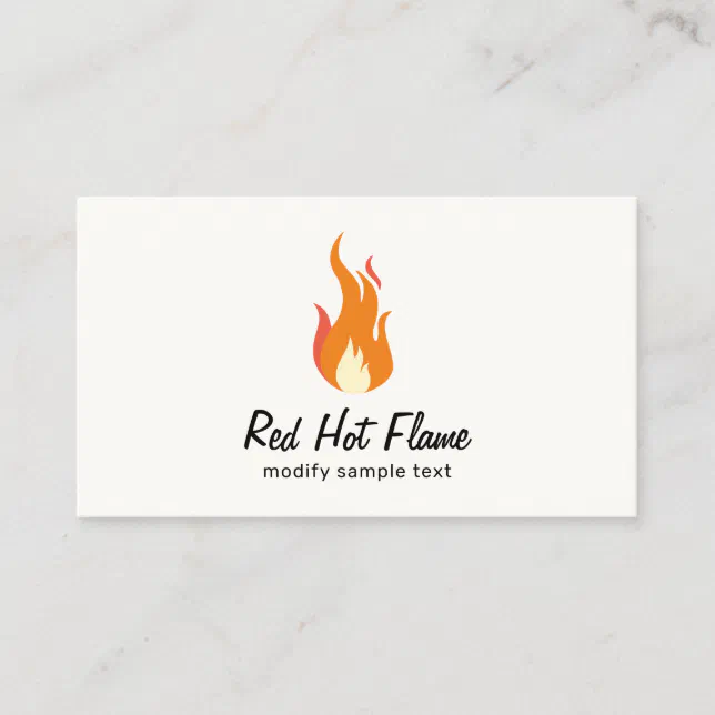 Fire Flame Logo Business Card | Zazzle