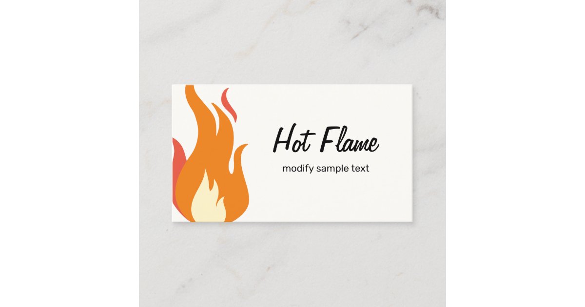 Fire Flame Logo Business Card | Zazzle