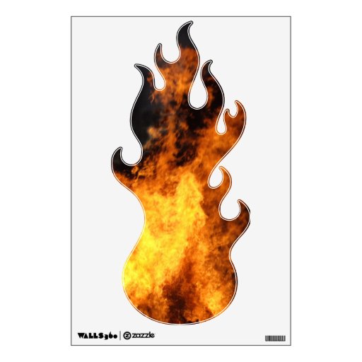 Fire Flame Wall Decal | Zazzle