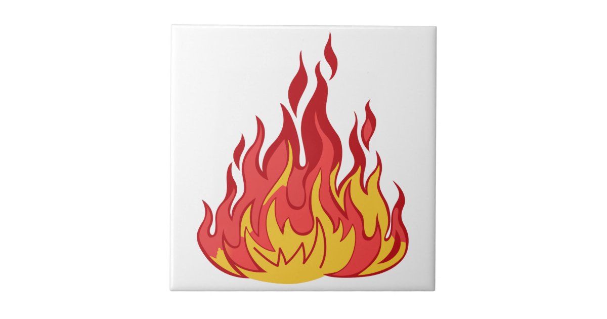 Fire Flames Ceramic Tile | Zazzle