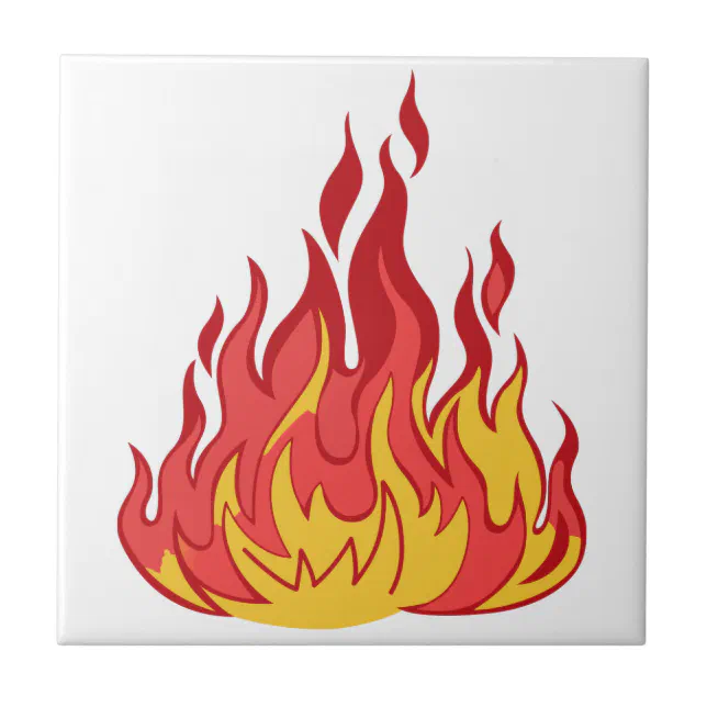 Fire Flames Ceramic Tile | Zazzle