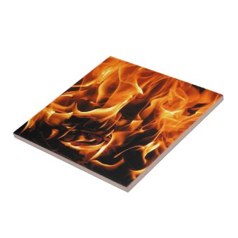 Fire, flames ceramic tile | Zazzle
