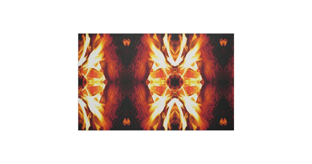 Fire Flames Fabric | Zazzle