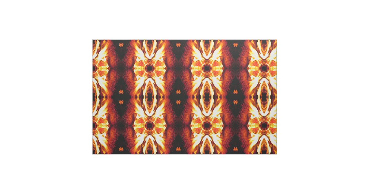 Fire Flames Fabric | Zazzle