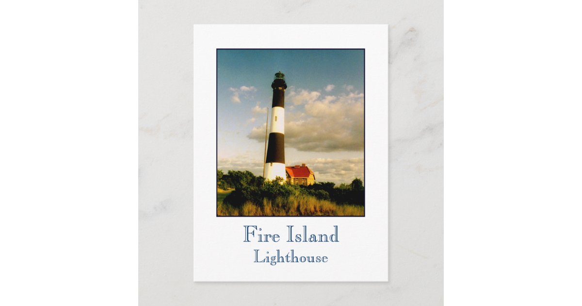 'Fire Island Lighthouse at Sunset' Postcard | Zazzle