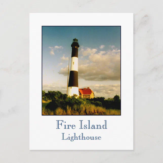 'Fire Island Lighthouse at Sunset' Postcard | Zazzle