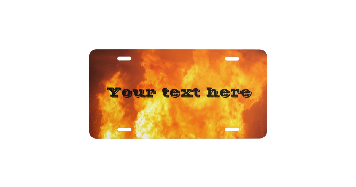 Fire License Plate | Zazzle