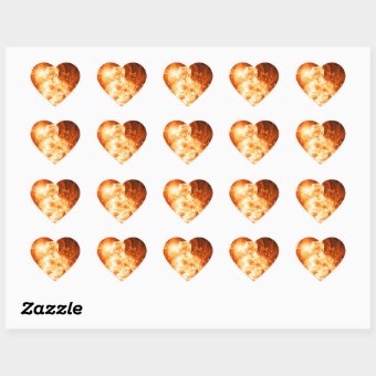 Fire man heart sticker | Zazzle