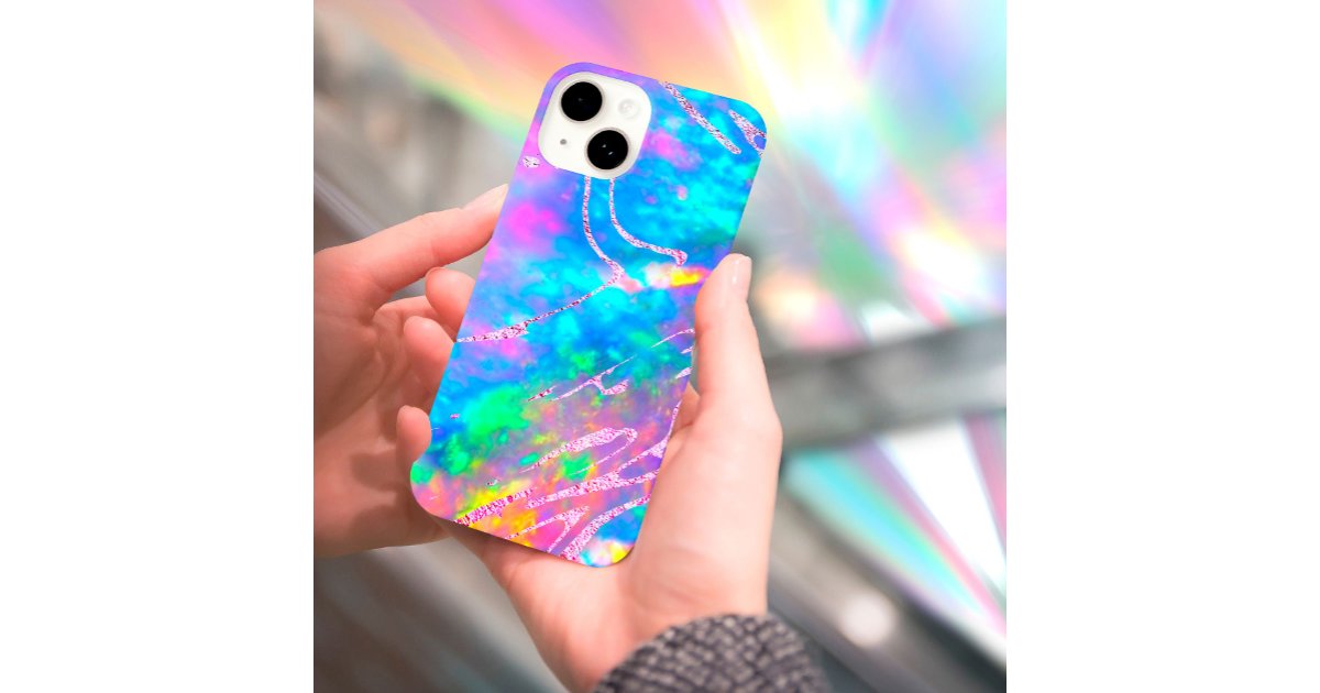 fire opal faux foil iPhone case | Zazzle