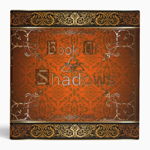 Fire Orange Witches Book Of Shadows 3 Ring Binder | Zazzle