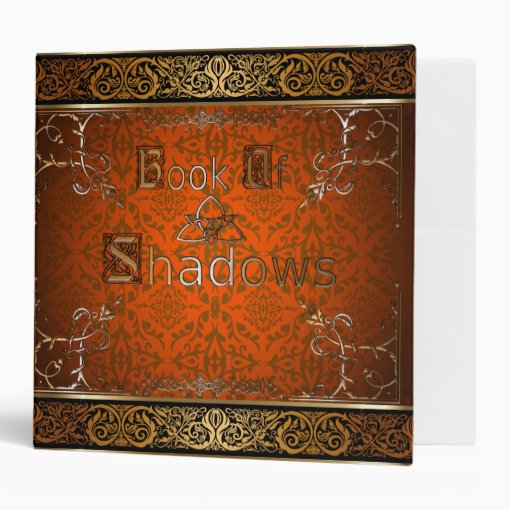 Fire Orange Witches Book Of Shadows 3 Ring Binder | Zazzle