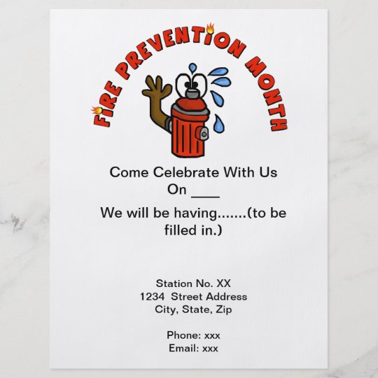 Fire Prevention Month Flyers To Customize | Zazzle.com