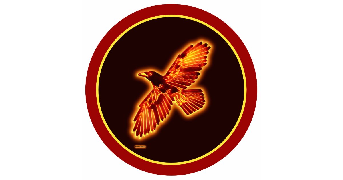Fire Raven Cutout | Zazzle