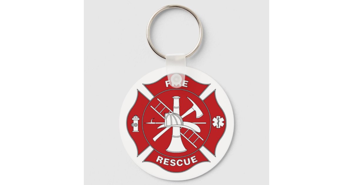 Fire Rescue Keychain | Zazzle