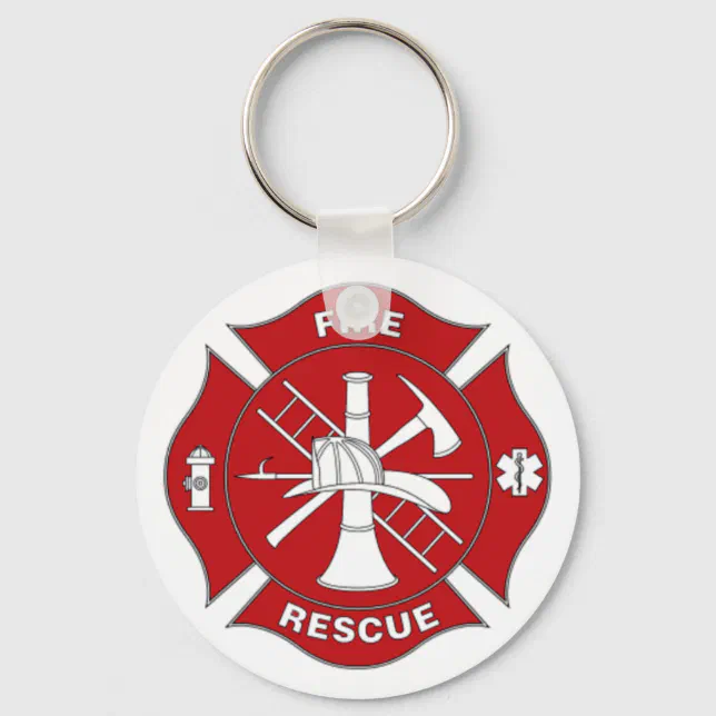 Fire Rescue Keychain | Zazzle