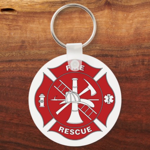 Fire Rescue Keychain | Zazzle