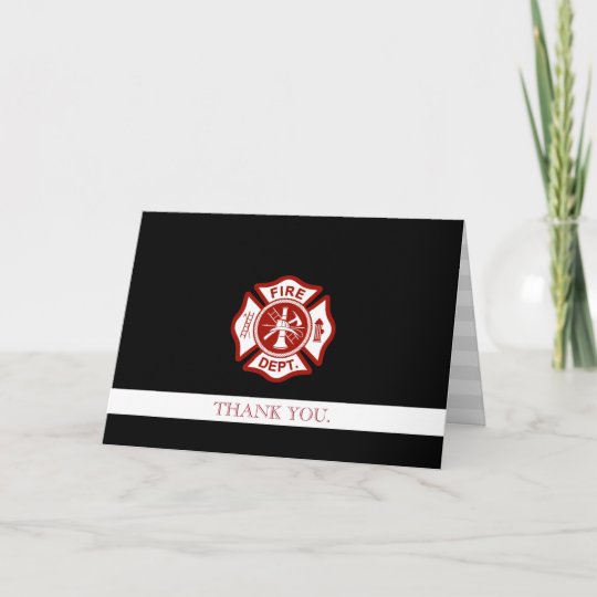 Fire Rescue Professional Customized Thank You | Zazzle.com