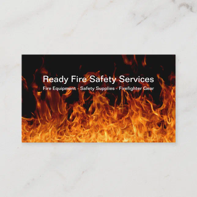Fire Safety Equipment And Firefighter Theme Business Card | Zazzle
