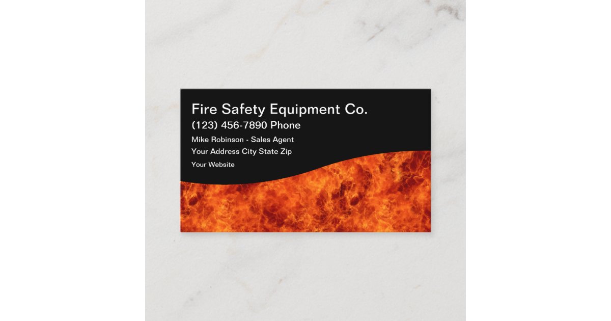 FIre Safety Equipment Business Cards | Zazzle