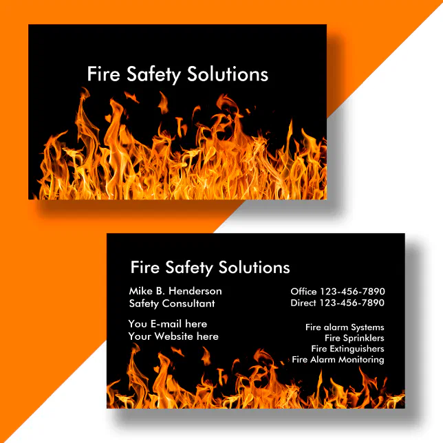 Fire Safety Products Business Card | Zazzle