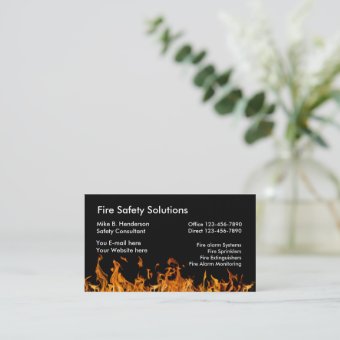 Fire Safety Products Business Card | Zazzle