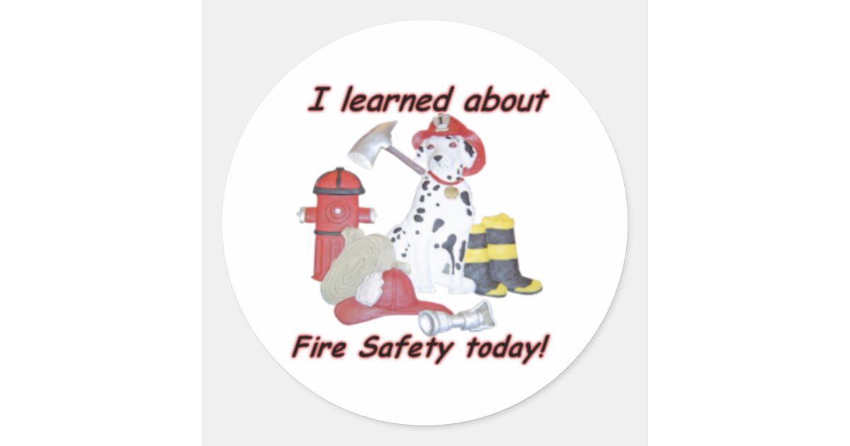 Fire safety sticker | Zazzle
